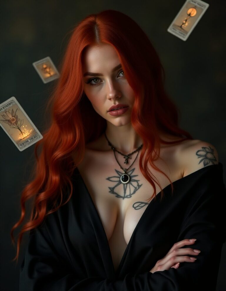 Redheaded Modern Witch – 27 AI Photos - The AI Redheads